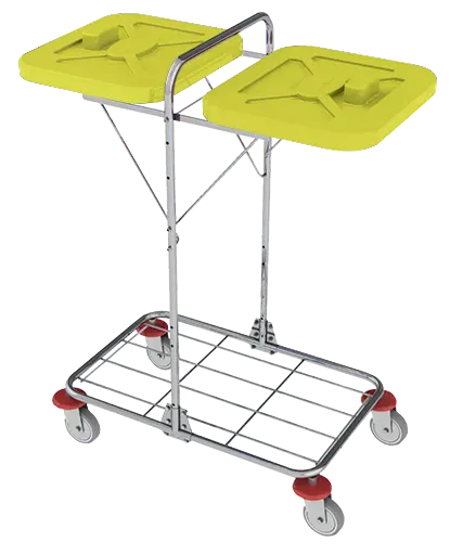 VK 120 - 2B vozík na třídění odpadu a prádla plast - VK - žlutý | JP ...